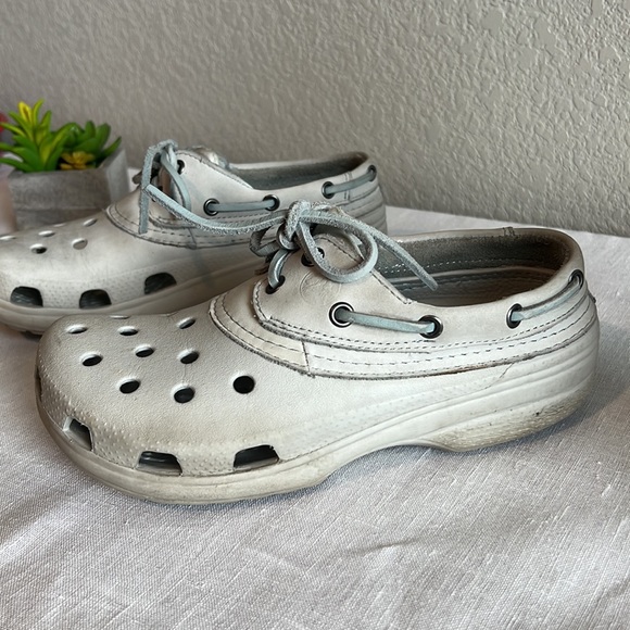 CROCS | Shoes | Crocs Rare Pit Crew Islander Boat Shoe Gray With ...
